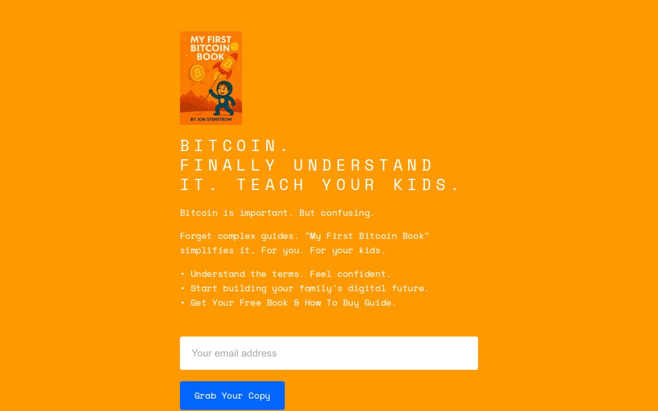 My First Bitcoin Book